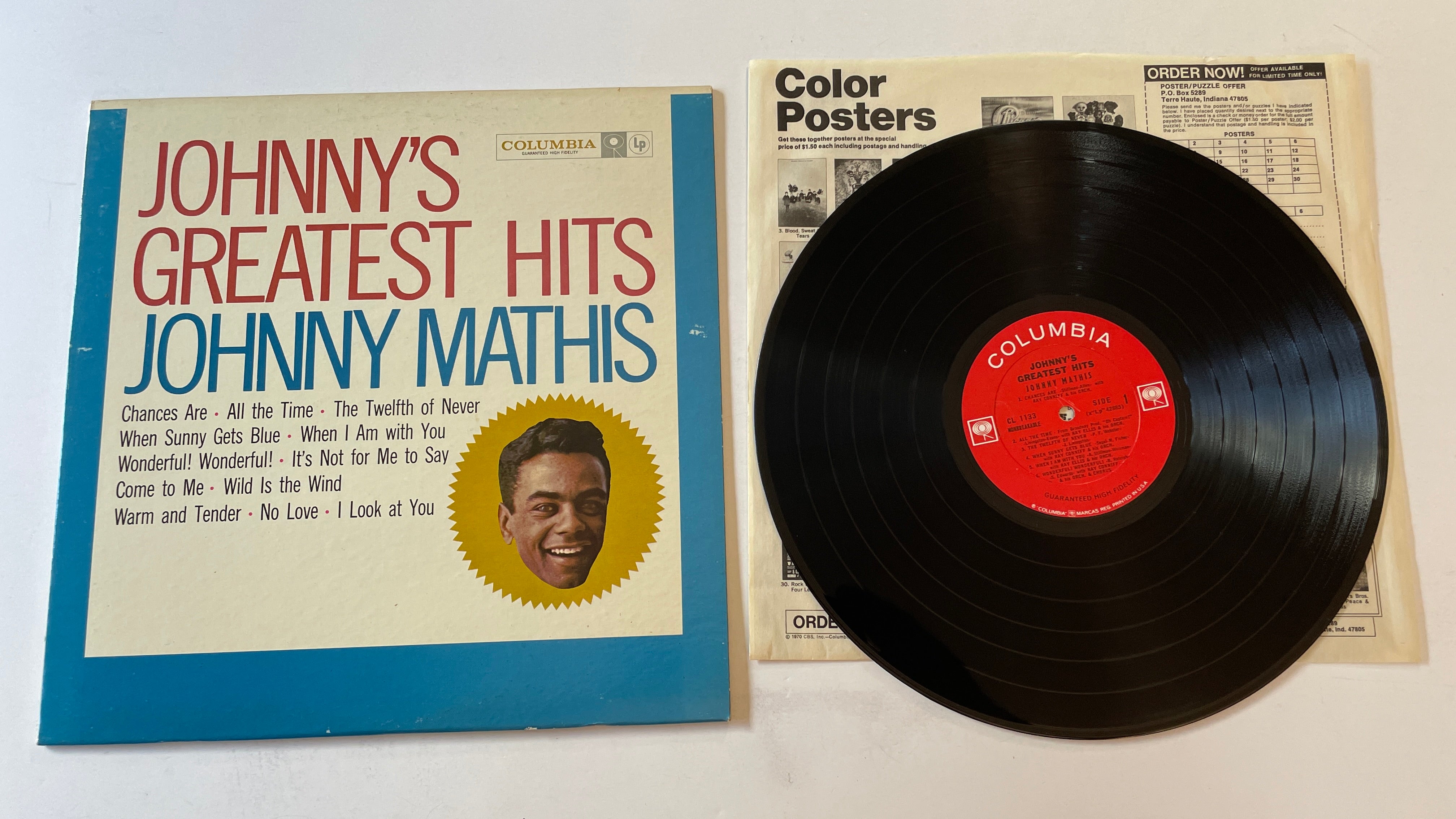 Johnny Mathis Johnny's Greatest Hits Used Vinyl LP VG+\VG – Slow Turnin ...