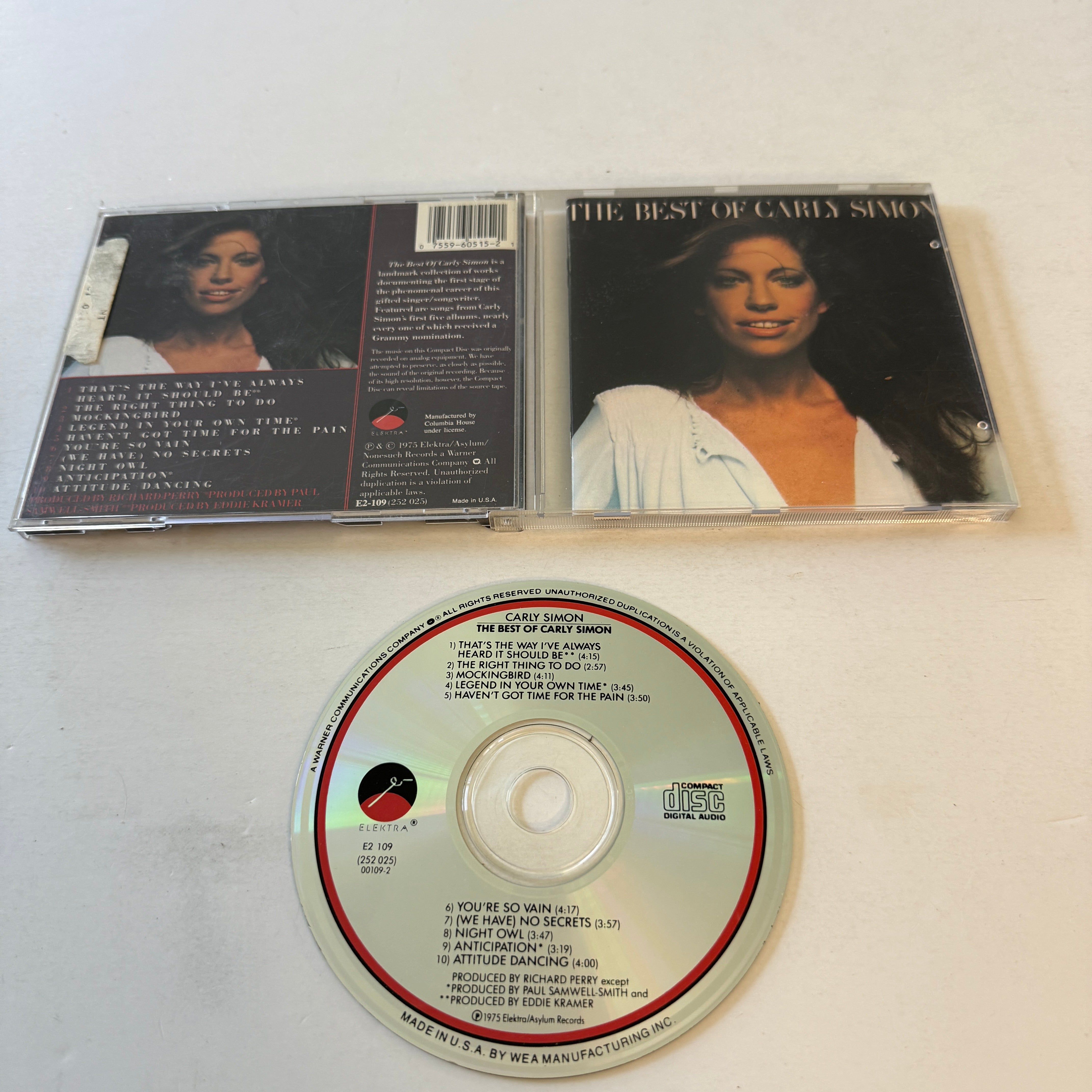 Carly Simon The Best Of Carly Simon Used CD VG+\VG – Slow Turnin Vinyl